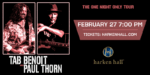 Harken Hall Announces Tab Benoit + Paul Thorn - Wilson County Source